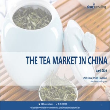 The tea market in China report by daxue consulting | PDF