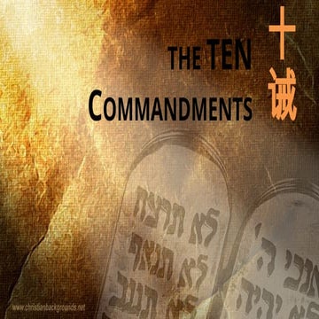 Introduction to the Ten Commandments (English/Chinese) | PPTX
