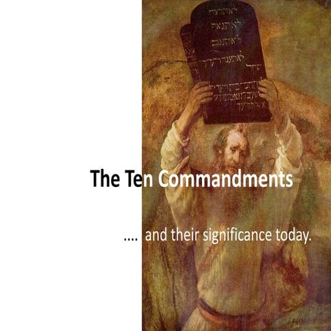 The ten commandments - Their significance today | PPTX | Judaism ...