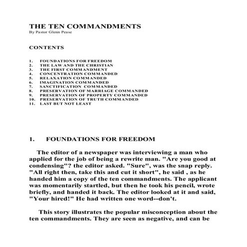 The ten commandments | PDF