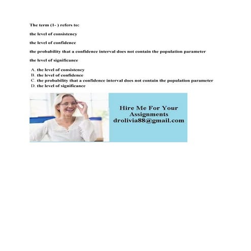 The term (1- ) refers to- the level of consistency the level of co.docx