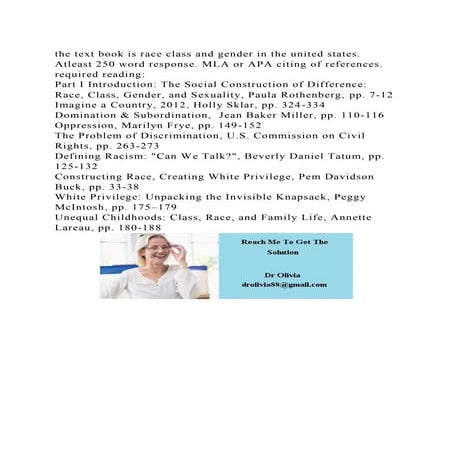 the text book is race class and gender in the united states. Atleast.docx