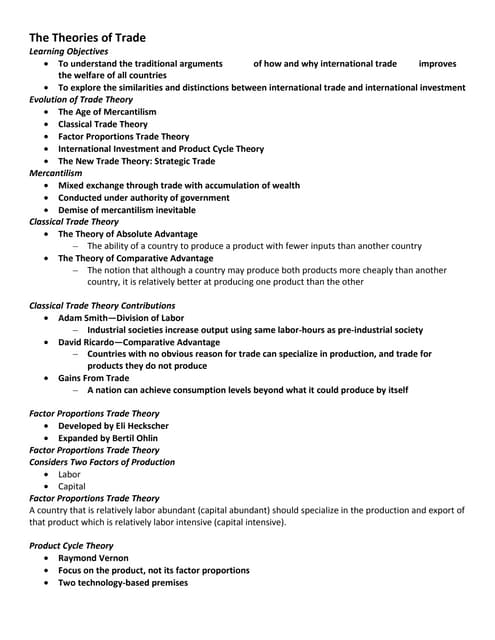 Basis of international trade | PPT