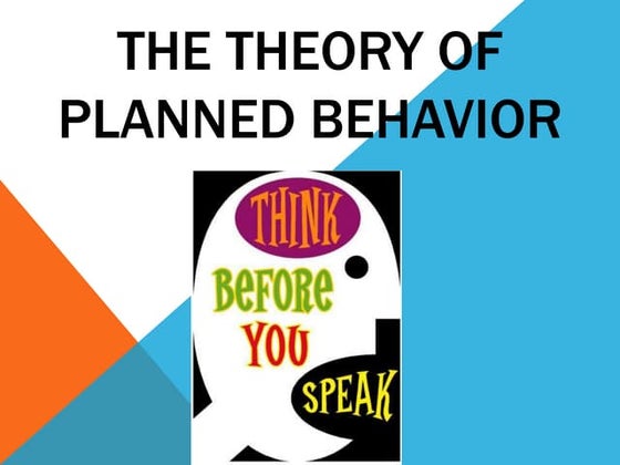 Theory of planned behavior | PPT