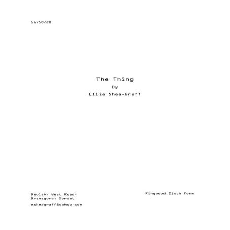 The Thing-Script | PDF