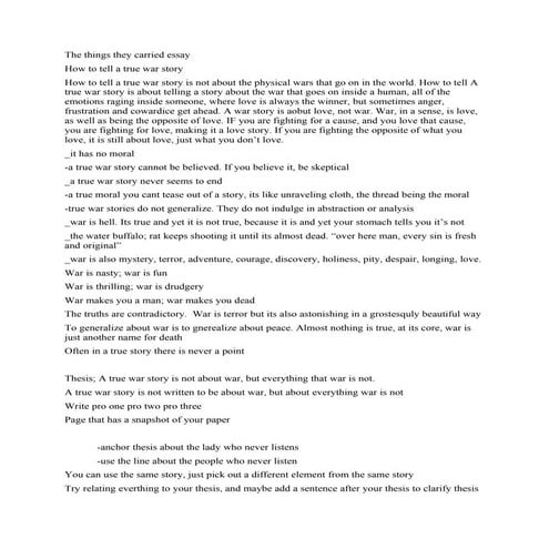 The Things They Carried Essay Older Microsoft | DOC