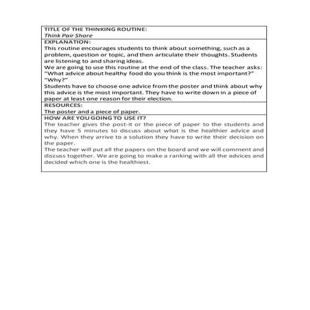 The thinking routine | PDF