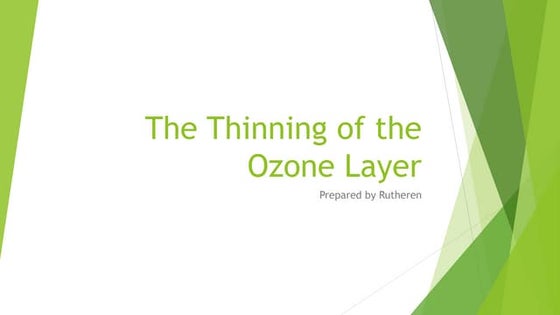 Ozone layer depletion ppt | PPTX | Chemistry | Science