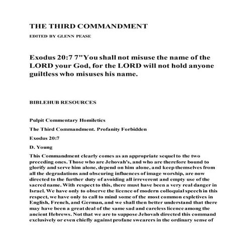 The third commandment | DOCX