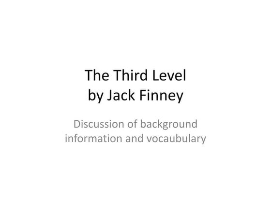 The Third Level - Class 12 - English Vistas | PPTX | Stamps and Coins ...