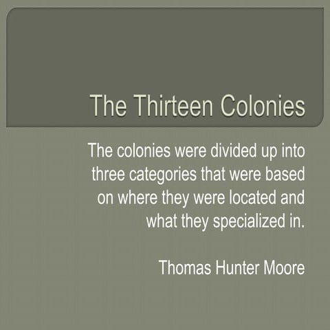 13 English Colonies | PPT