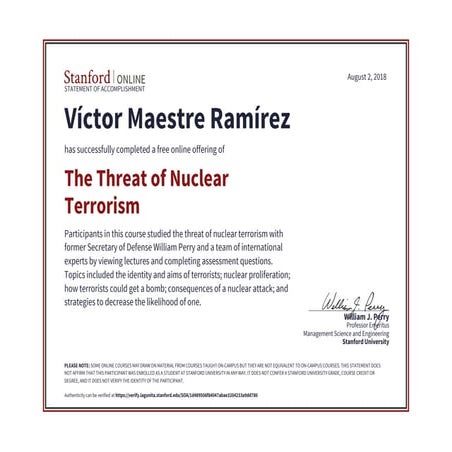 The Threat of Nuclear Terrorism - SOA | PDF