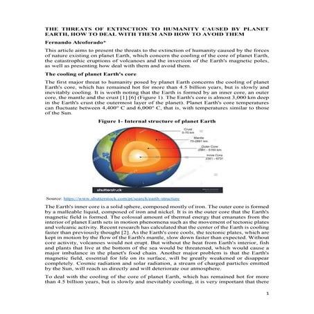 THE THREATS OF EXTINCTION TO HUMANITY CAUSED BY PLANET EARTH, HOW TO ...