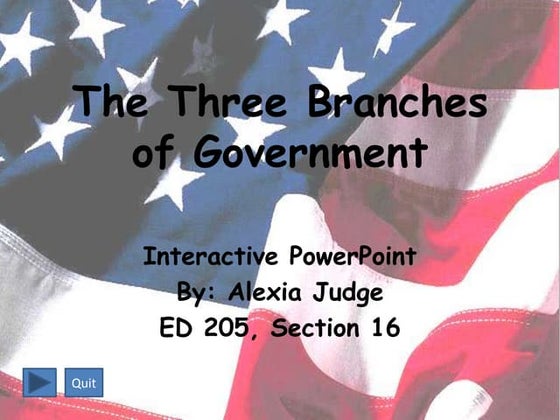 The Three Branches Of Government Power Point | PPTX