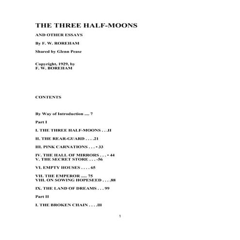 The three half moons | PDF