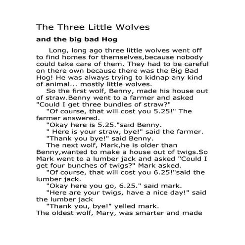 The three little_wolves | DOC