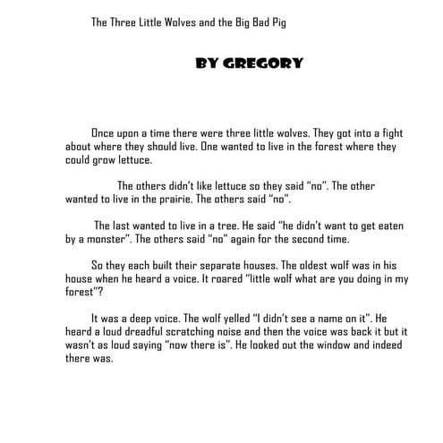 The three little wolves and the big bad pig | PDF