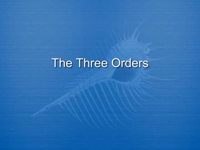 Three orders class 11 | PPTX