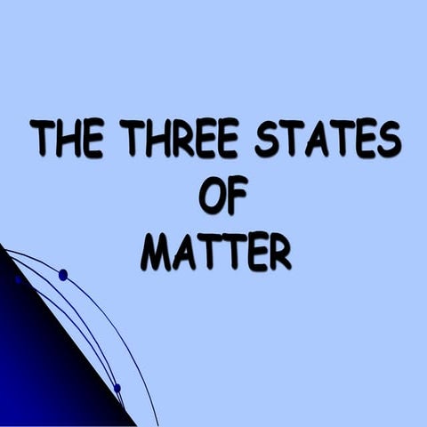 THE THREE STATES OF MATTER | PPT