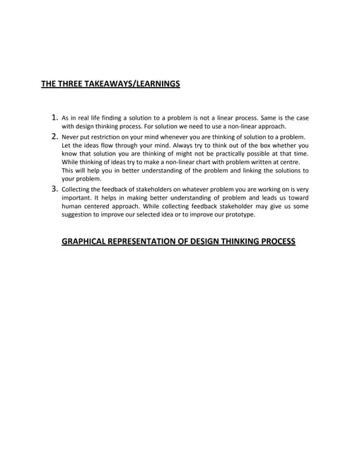 Design Thinking Action Lab - Key Learnings, Experience & Application to ...