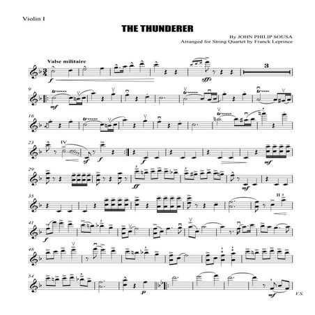 March (In Waltztime!): The Thunderer vln 1 | PDF