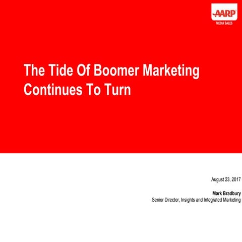 The Tide Of Boomer Marketing Continues To Turn | PPT