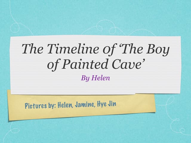 David Boy of the painted cave timeline | KEY