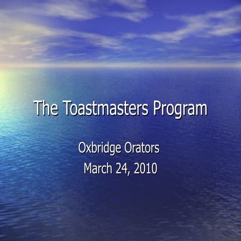 Toastmasters 101 | PPT
