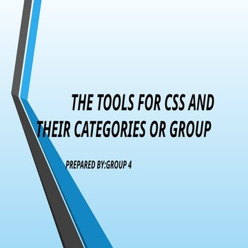 the tools for css with categories or group.pptx
