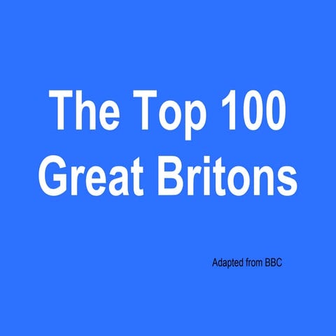 The top 100 great britons | PPT