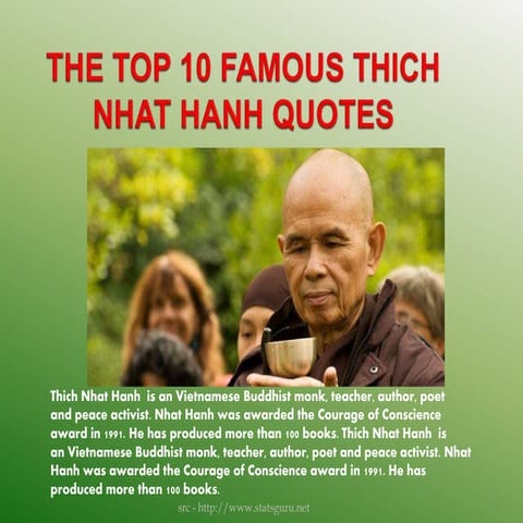 Top 10 thich nhat hanh quotes | PPTX
