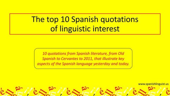 The top 10 ways that spanish isn't special | PPT