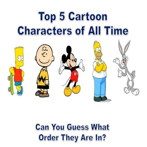 The Top 5 Cartoon Characters Of All Time | PPTX