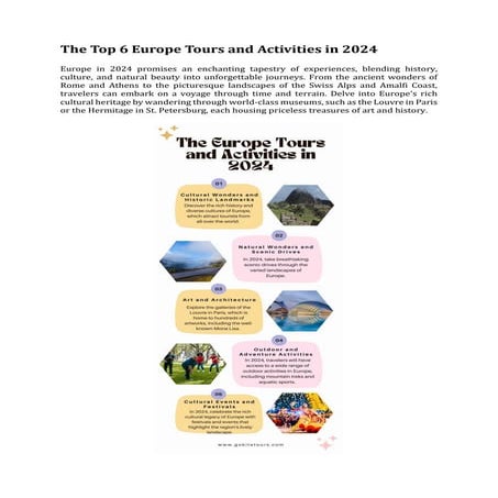 The Top 6 Europe Tours and Activities in 2024 | PDF