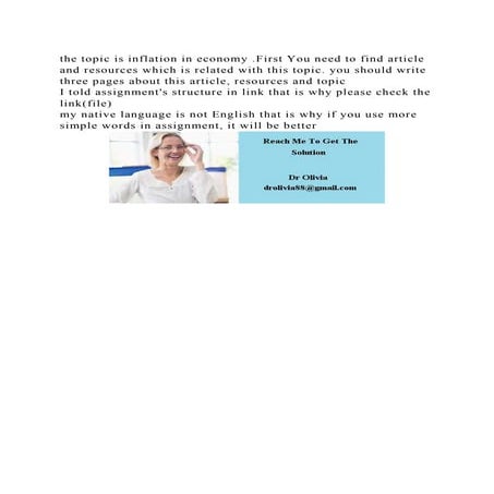 the topic is inflation in economy .First You need to find article an.docx