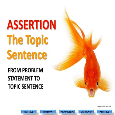 Writing the Topic Sentence (Assertion) v5 | PPSX