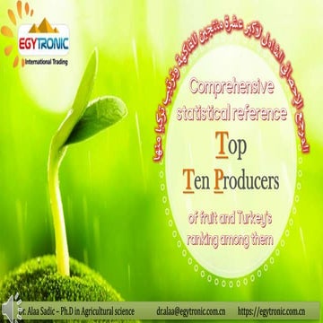 The top ten producers of peppers green and turkey's ranking among them ...