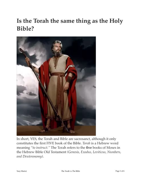 Bi 105 overview of the pentateuch | PPT