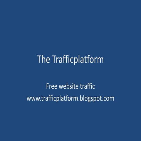 The trafficplatform | PPTX | Internet | Computing