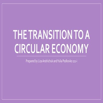 The transition to a circular economy | PPTX
