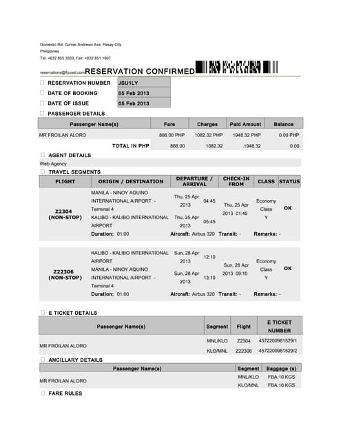 Aviation Basic ( Res & Ticketing ) | PPSX