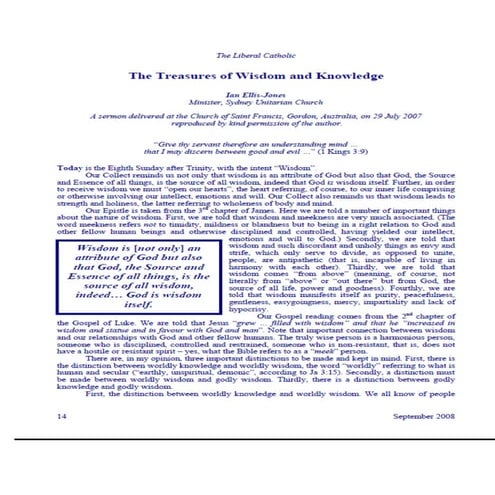 THE TREASURES OF WISDOM AND KNOWLEDGE | DOCX