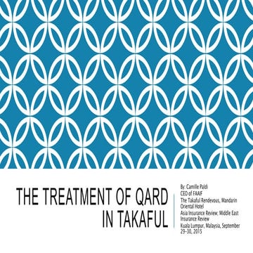 The Treatment of Qard in Takaful (long version) | PPTX
