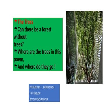 The Trees.pptx123456787654345654345654444456 | PPTX