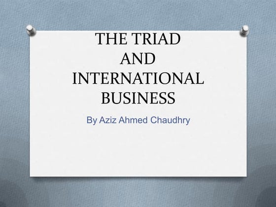 International business : a new Paradigm | PPT