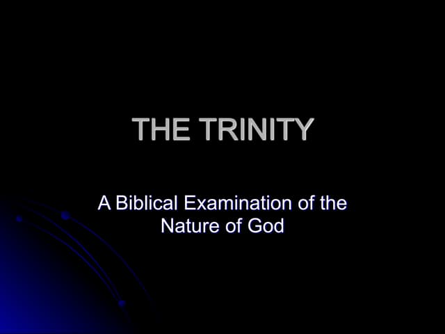 Understanding the Holy Trinity | PPT