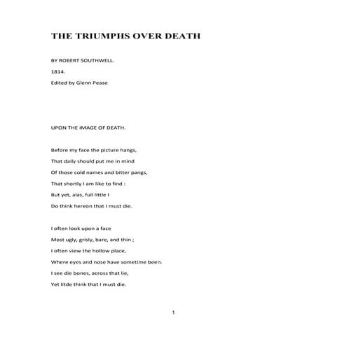 The triumphs over death | PDF
