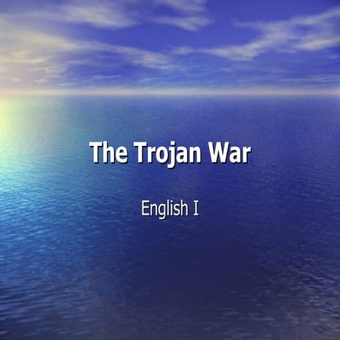 Trojan War - English I Notes