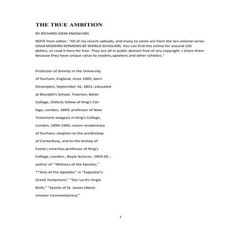 The true ambition | PDF