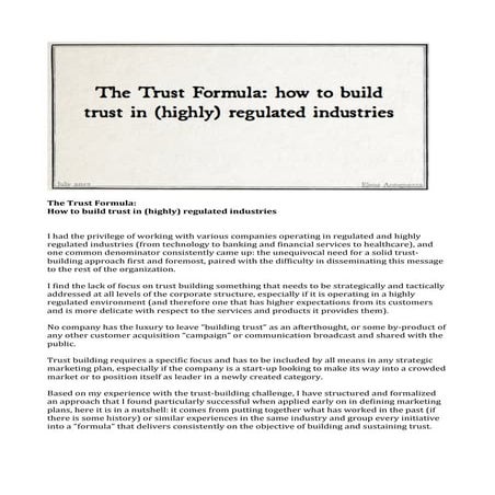 The trust formula | PDF